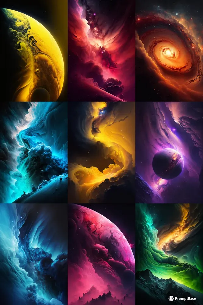 Ios Galaxy Wallpapers Midjourney Prompt | PromptBase