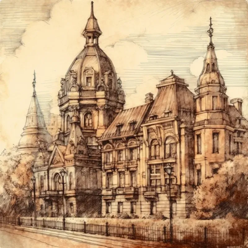 Various Architectural Drawings Midjourney Prompt | PromptBase