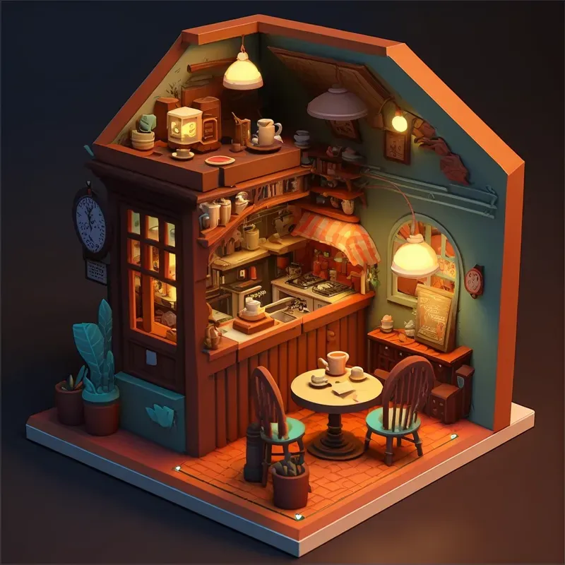 Isometric Diorama 100 Locations Midjourney Prompt | PromptBase