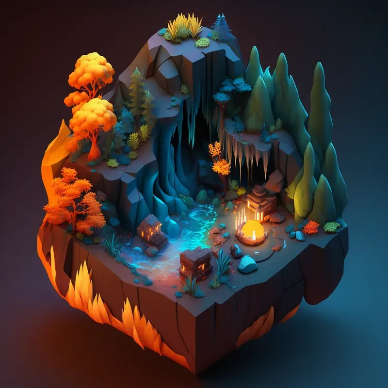 Isometric Diorama 100 Locations Midjourney Prompt | PromptBase