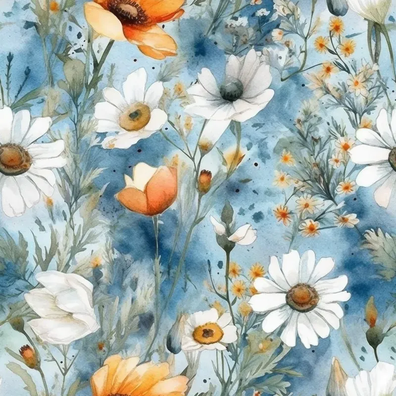 Watercolor Wildflower Patterns Midjourney Prompt | PromptBase