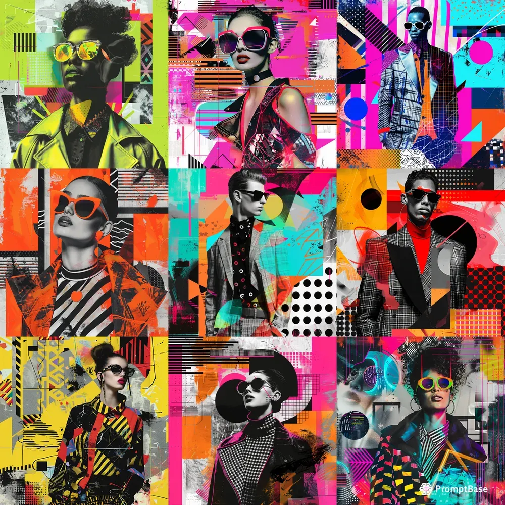 Futuristic Art Collage Inspiration Midjourney Prompt | PromptBase