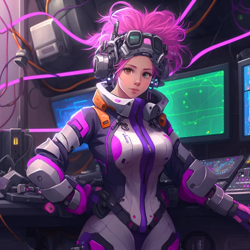 High Tech Anime Girls Game Avatars 3D Midjourney Prompt | PromptBase