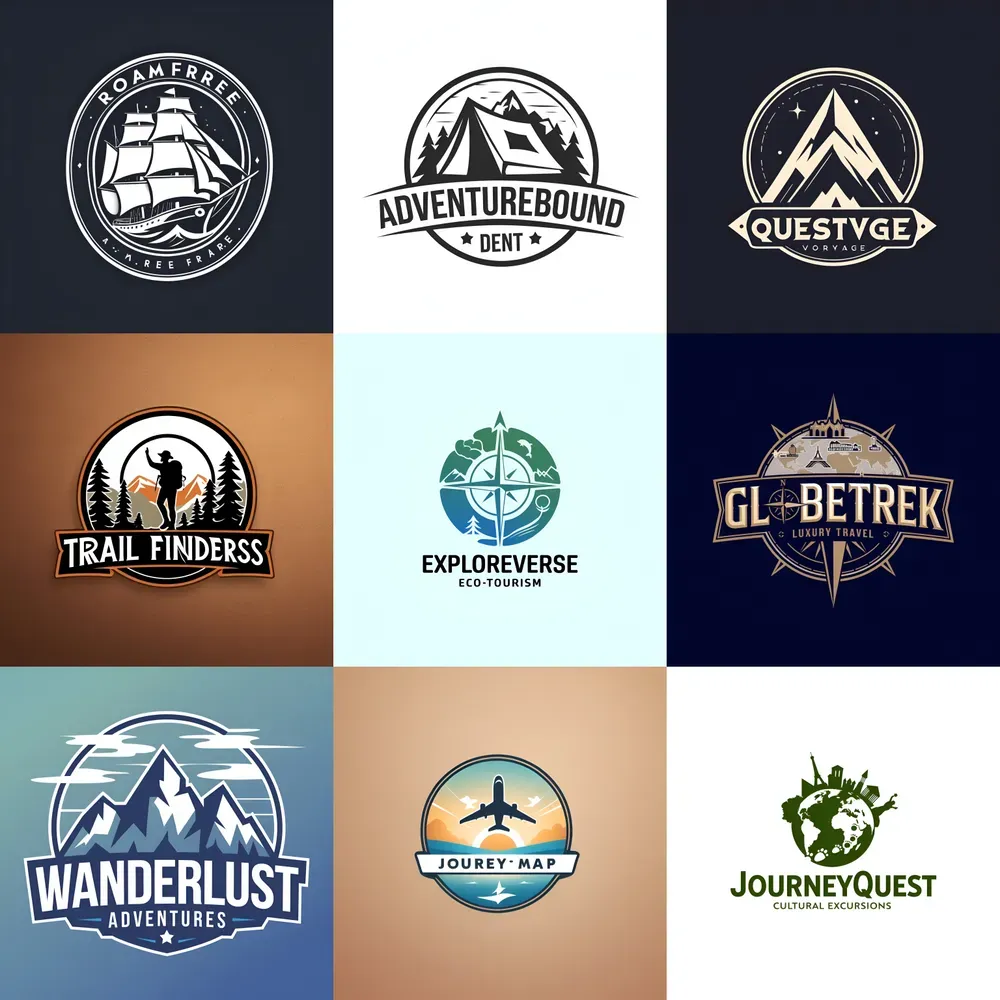 Adventurous Travel Logo Designs Midjourney Prompt | PromptBase