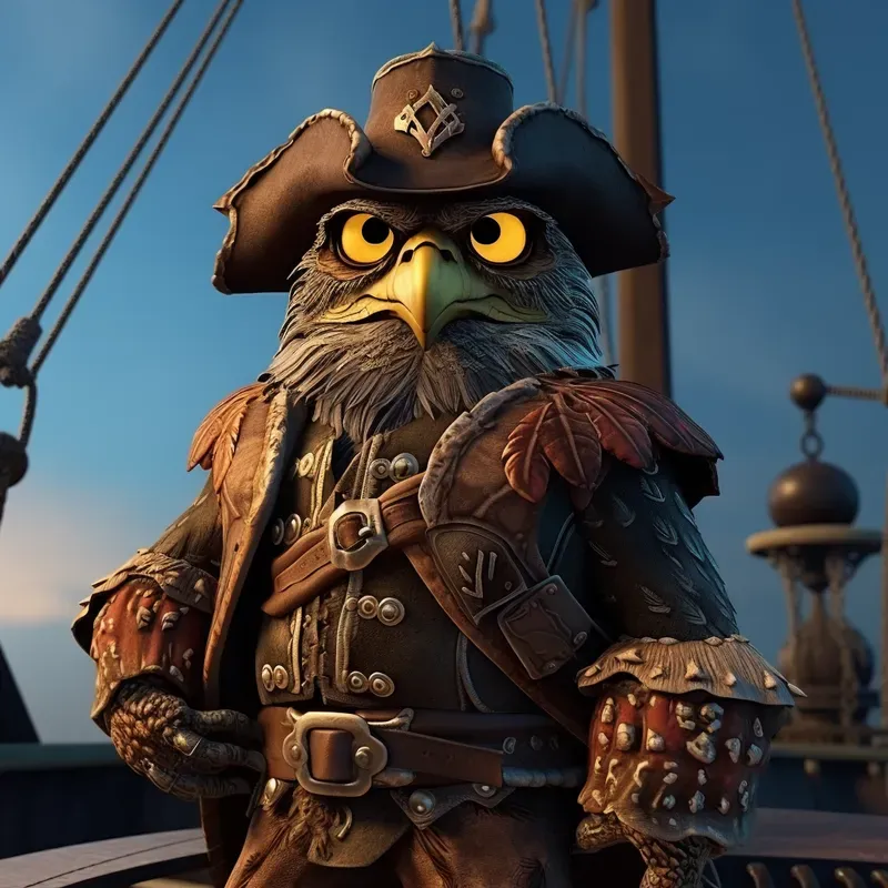 Pirate Animals 3D Cartoon Avatars Midjourney Prompt | PromptBase