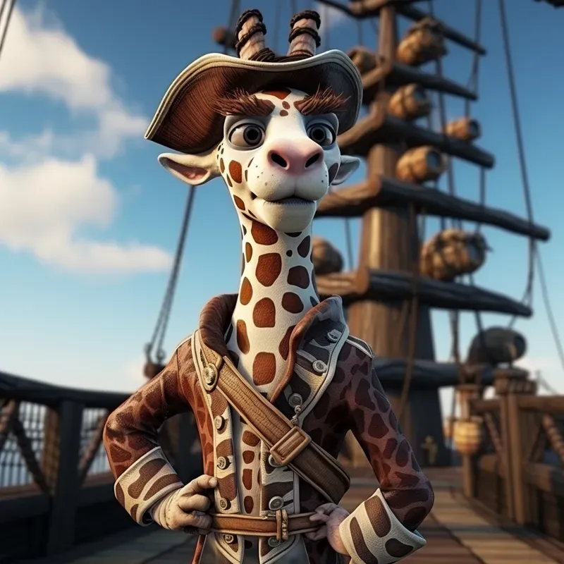 Pirate Animals 3D Cartoon Avatars Midjourney Prompt | PromptBase