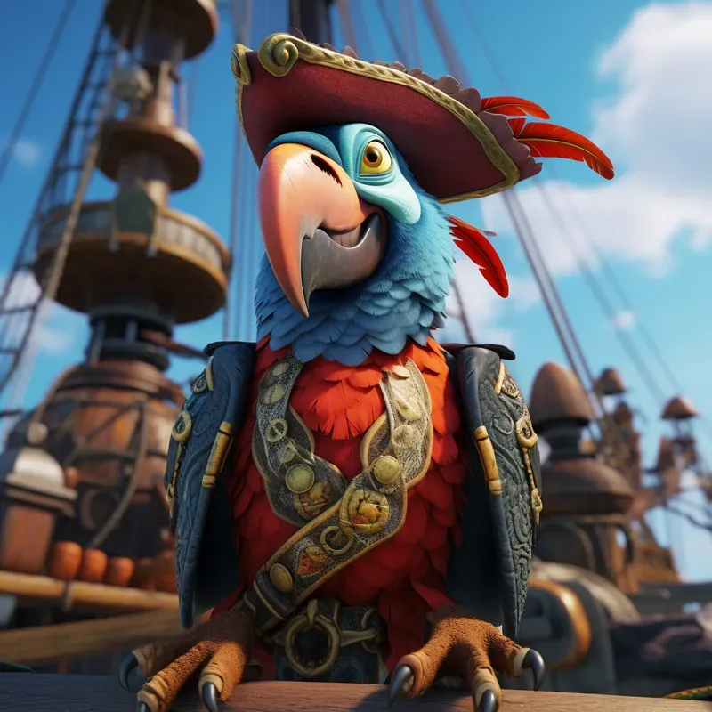 Pirate Animals 3D Cartoon Avatars Midjourney Prompt | PromptBase
