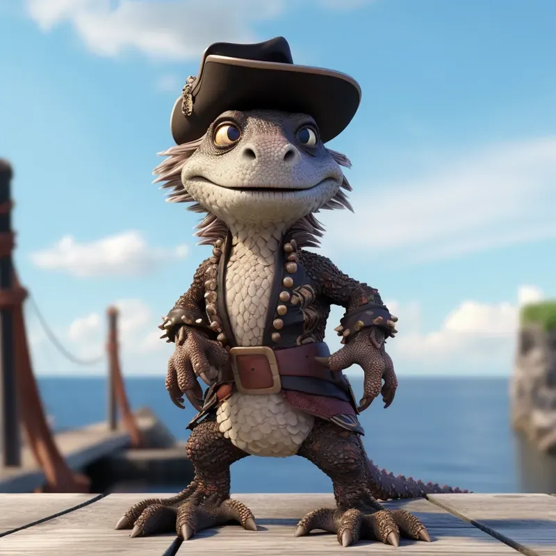 Pirate Animals 3D Cartoon Avatars Midjourney Prompt | PromptBase