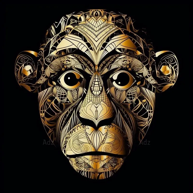 Gold Animal Emblem Midjourney Prompt | PromptBase