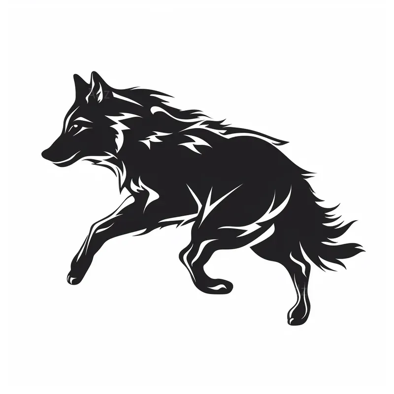 2D Illustrations Of Running Animal Silhouettes Midjourney Prompt ...