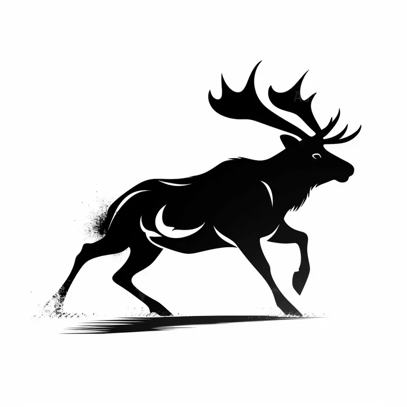 2D Illustrations Of Running Animal Silhouettes Midjourney Prompt ...