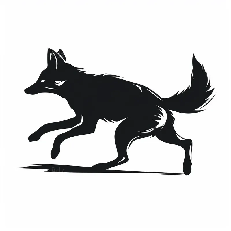 2D Illustrations Of Running Animal Silhouettes Midjourney Prompt ...