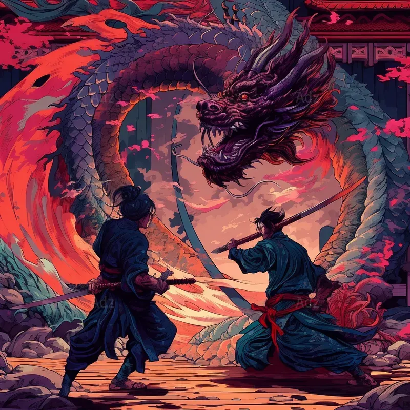 Epic Scenes In Anime Art Style Midjourney Prompt | PromptBase