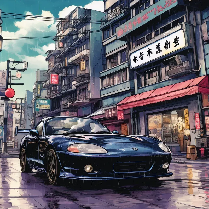 Jdm Car Wall Art Midjourney Prompt | PromptBase