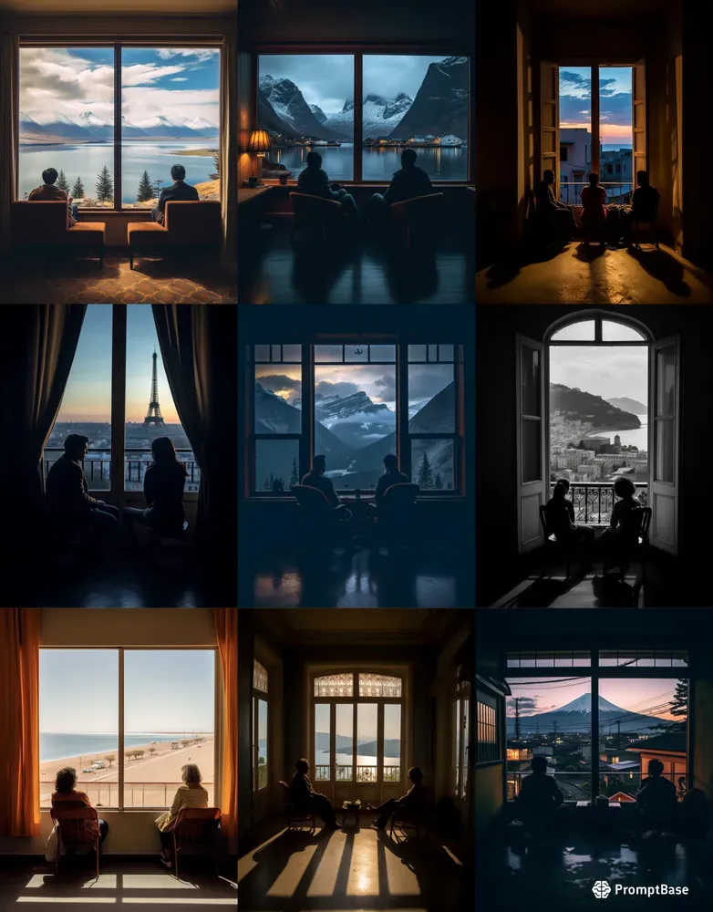 Beautiful Views From Windows With You Midjourney Prompt | PromptBase
