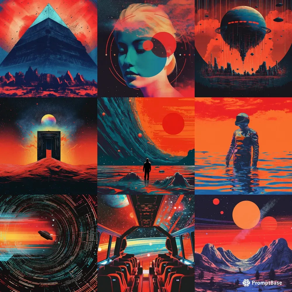 Science Fiction Cover Art Midjourney Prompt | PromptBase