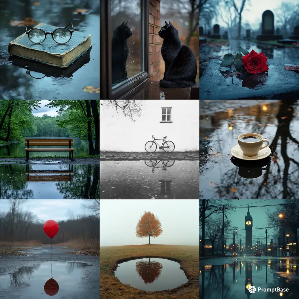 Surreal Reflective Photographs Midjourney Prompt | PromptBase