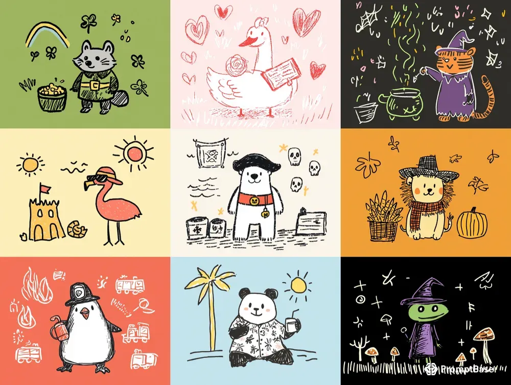 Childlike Abstract Art Fabric Patterns Midjourney Prompt | PromptBase