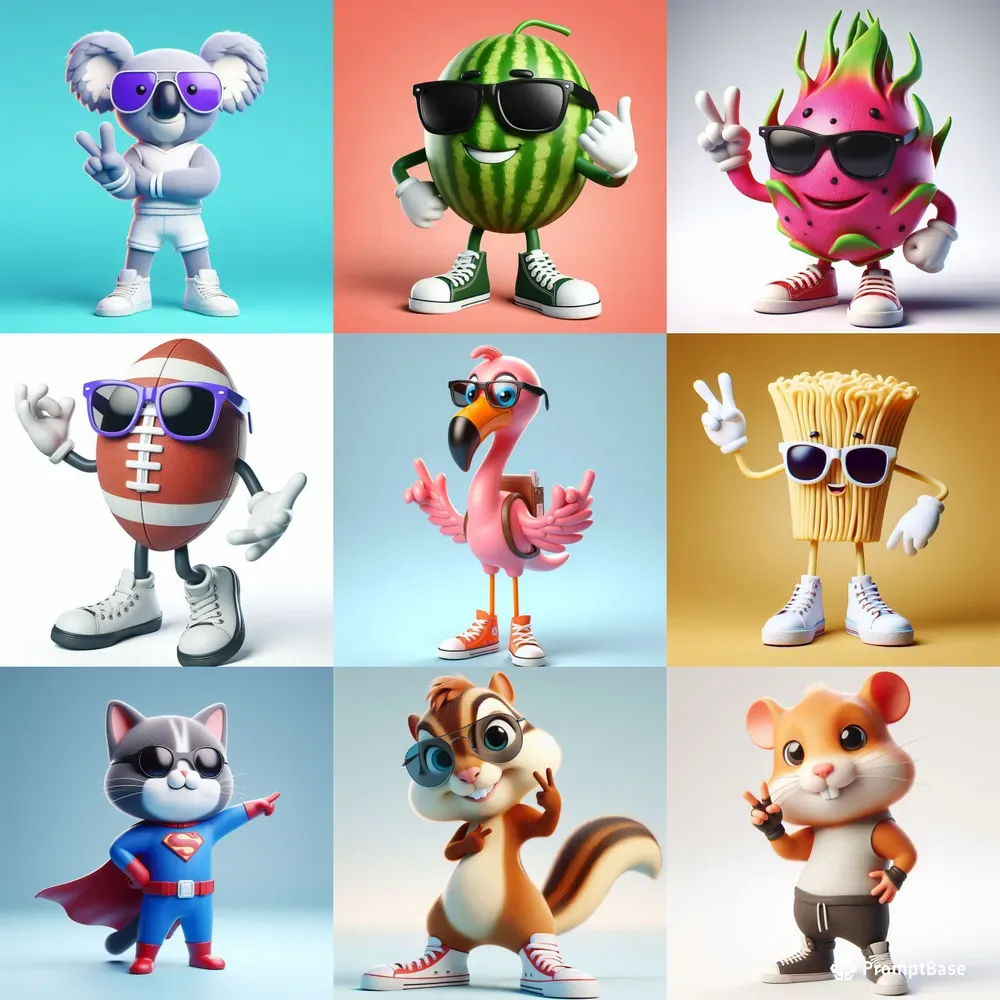 3D Rendering Mascots DALL·E Prompt | PromptBase