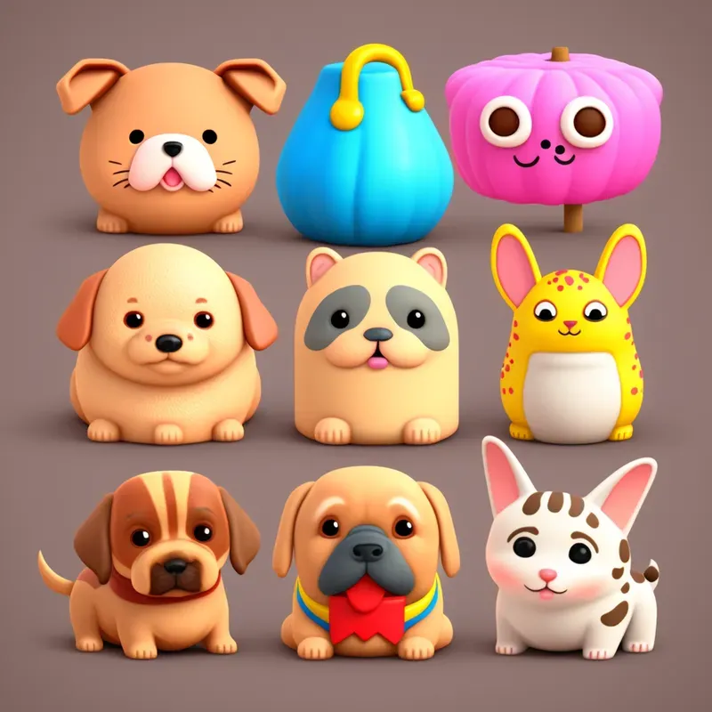 Clay Emoji Icons Midjourney Prompt | PromptBase