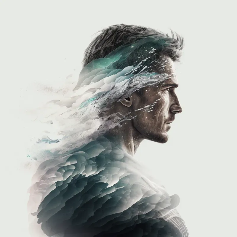 Beautiful Double Exposure Portraits Midjourney Prompt | PromptBase