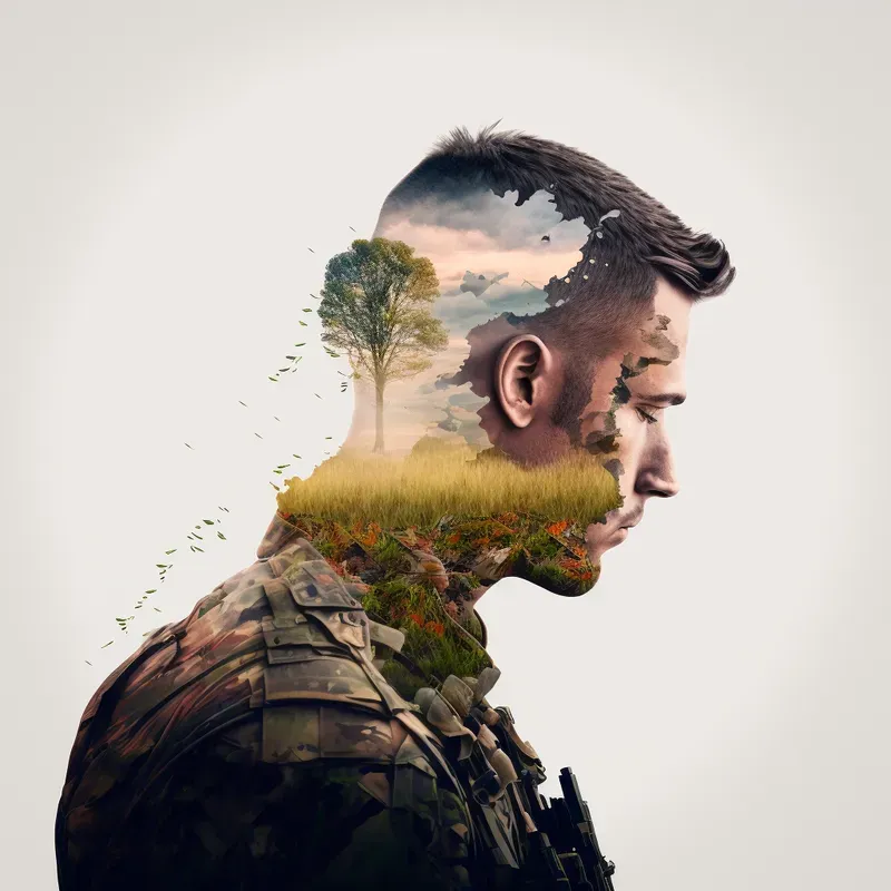 Beautiful Double Exposure Portraits Midjourney Prompt | PromptBase