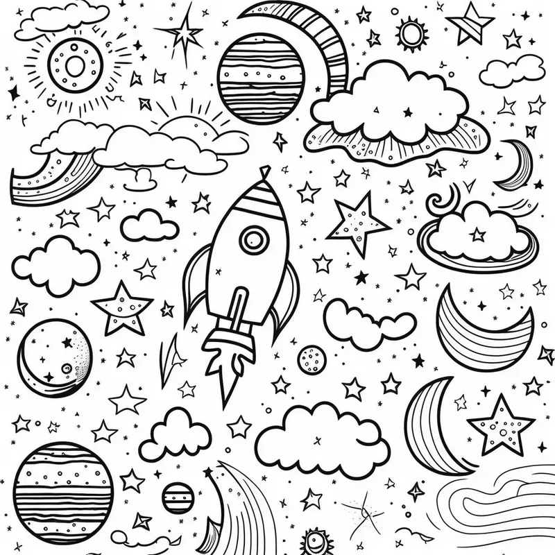 Fun Coloring Book Pages For Kids Midjourney Prompt | PromptBase