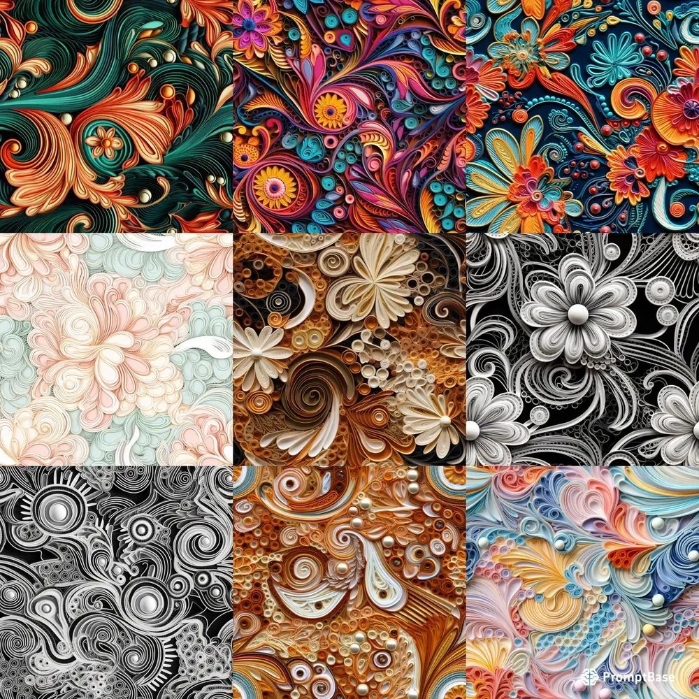 Soutache Pattern Art Midjourney Prompt | PromptBase