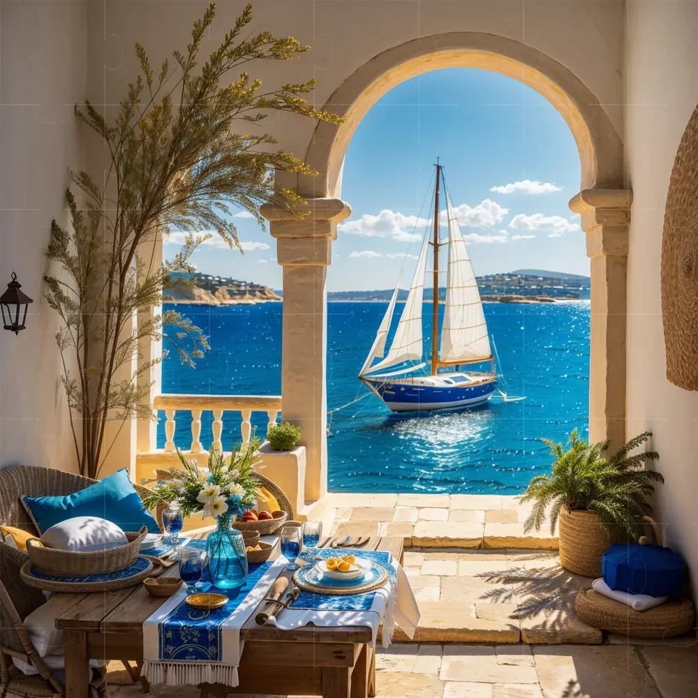 Mediterranean Coastal Photographs Leonardo Ai Prompt | PromptBase