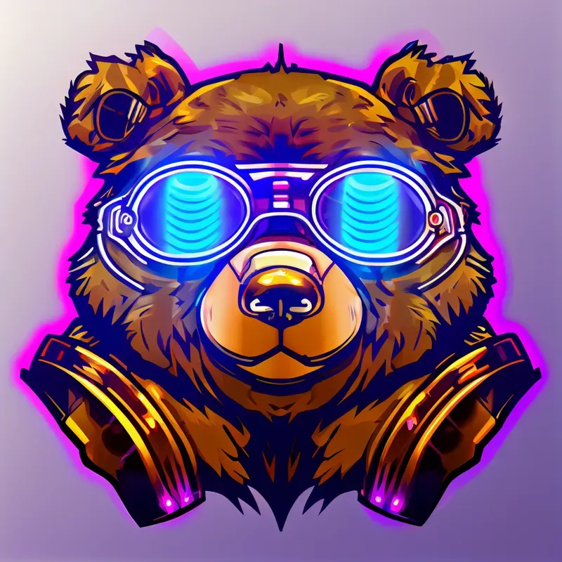 Neon Animal Stickers And Avatars Midjourney Prompt | PromptBase