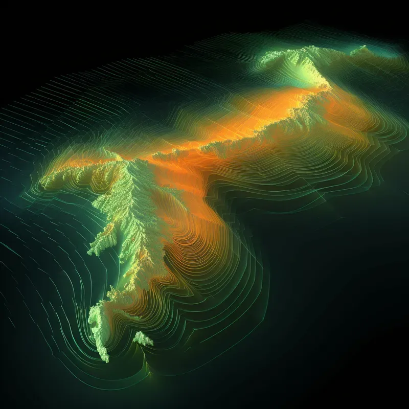 Vibrant Pastel Soundwave Maps Midjourney Prompt | PromptBase
