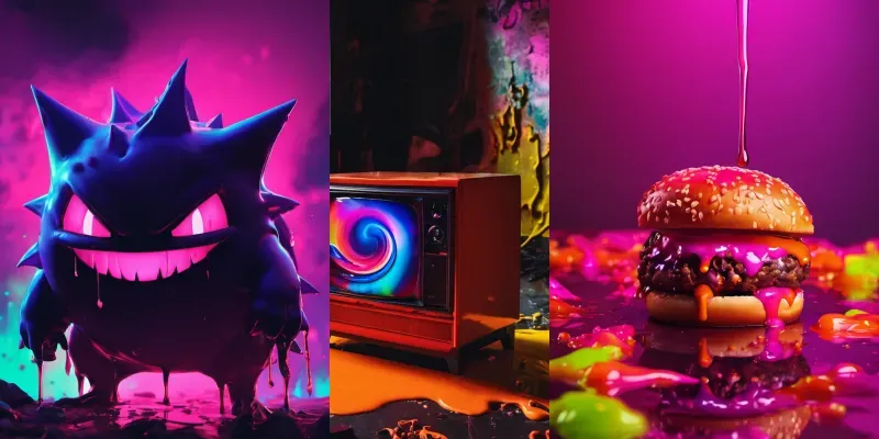 Drippy Neon Slime Style Stable Diffusion Prompt | PromptBase