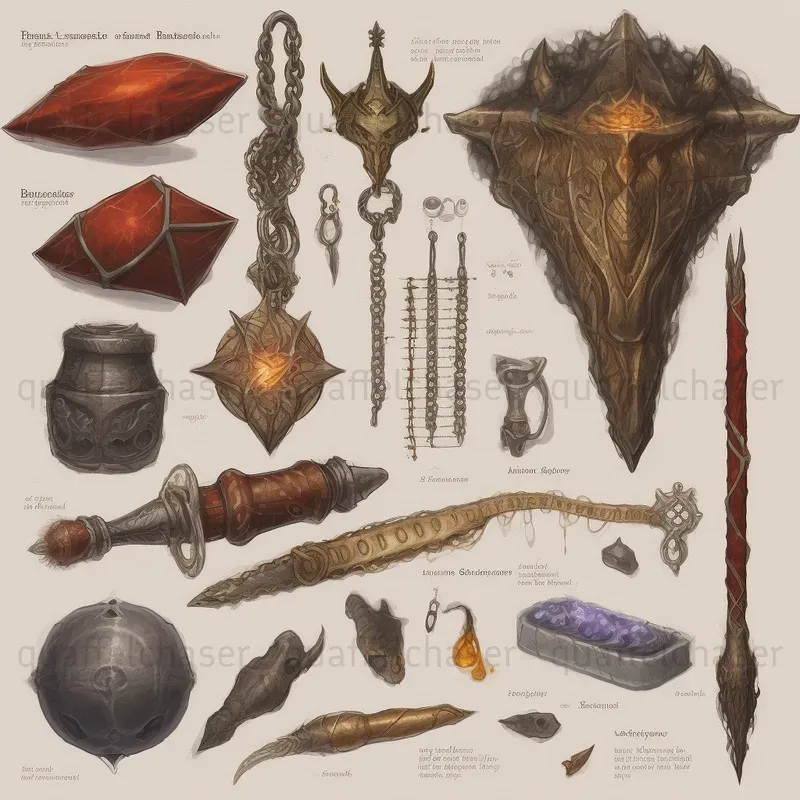 Fantasy RPG Item Designs Midjourney Prompt | PromptBase