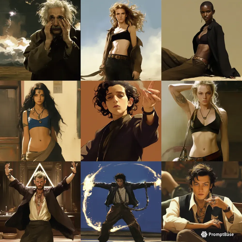 Dynamic Model Poses Midjourney Prompt | PromptBase