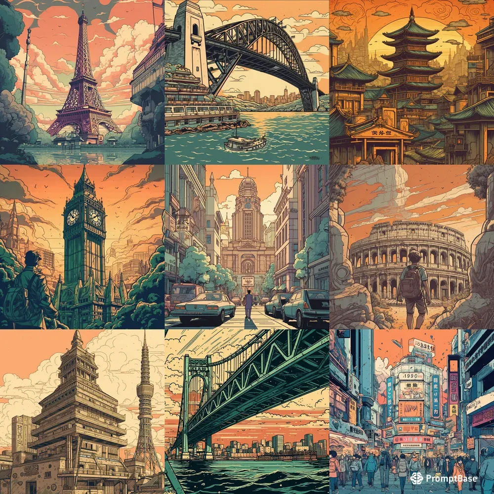 Retro Travel Posters Midjourney Prompt | PromptBase