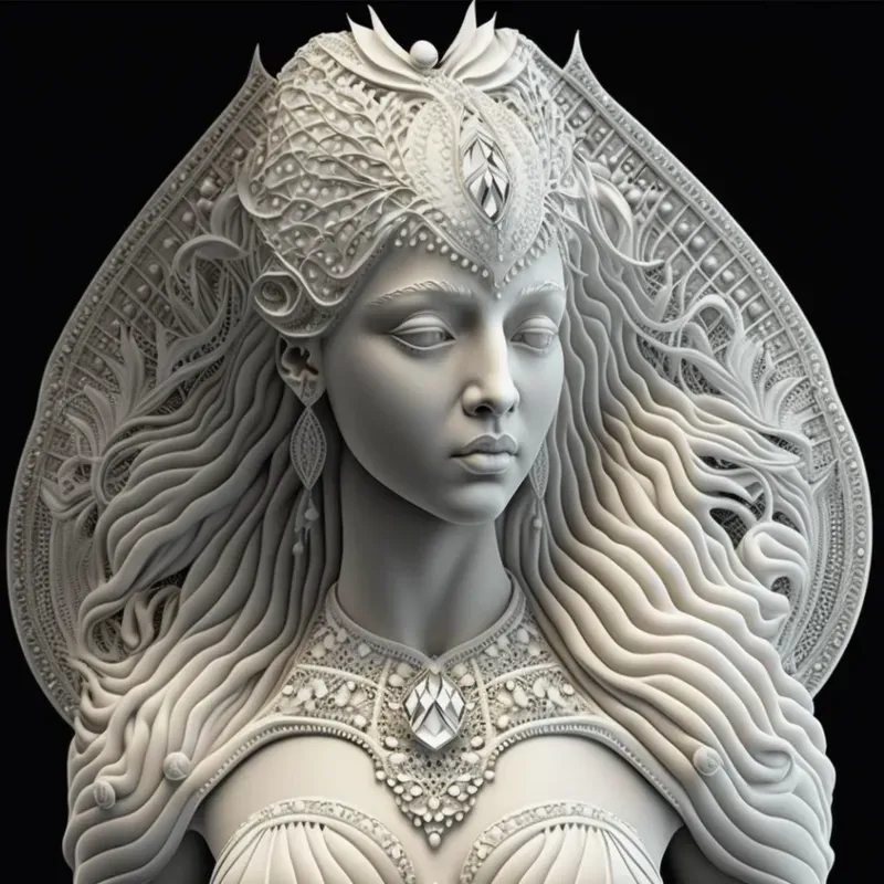 White Sculpture Designs Midjourney Prompt | PromptBase