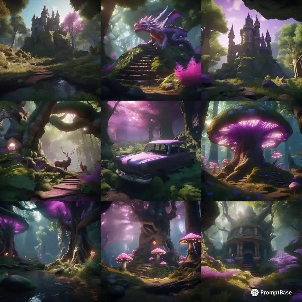 Magical Glowing Forests Stable Diffusion Prompt | PromptBase