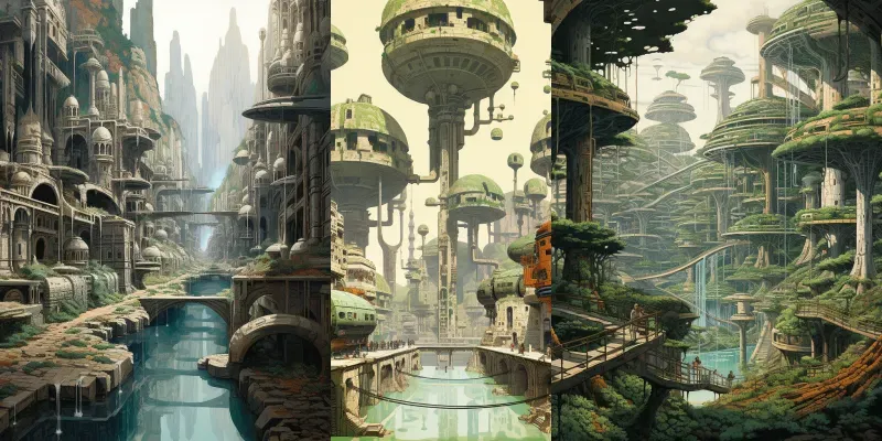 Mysterious Precambrian Cities Midjourney Prompt | PromptBase