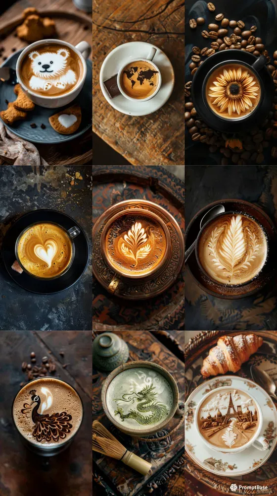 Artisanal Brew Premium Coffee Showcases Midjourney Prompt | PromptBase