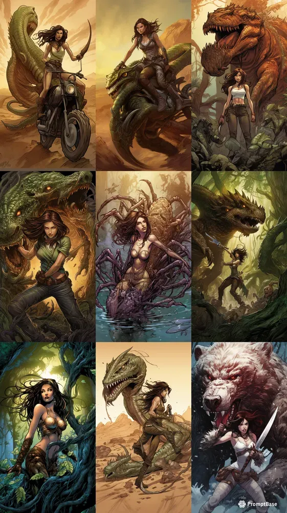 Epic Comic Fight Scenes Midjourney Prompt | PromptBase