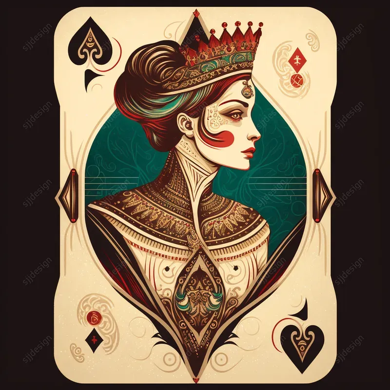 Playing Card Art Illustration Midjourney Prompt | PromptBase