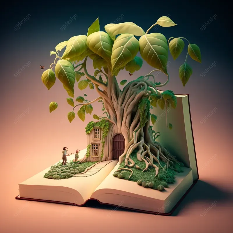 Storybook Scenes Pop Up Art Midjourney Prompt | PromptBase