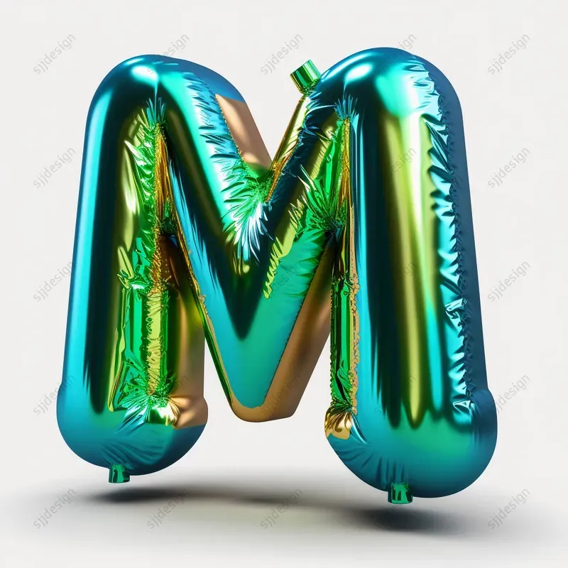 Foil Balloon Initial Letters Midjourney Prompt | PromptBase