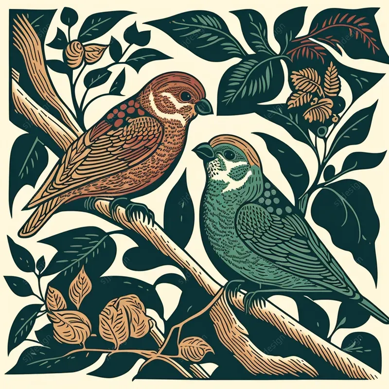 Modern Woodcut Engravings Intricate Prints Midjourney Prompt | PromptBase