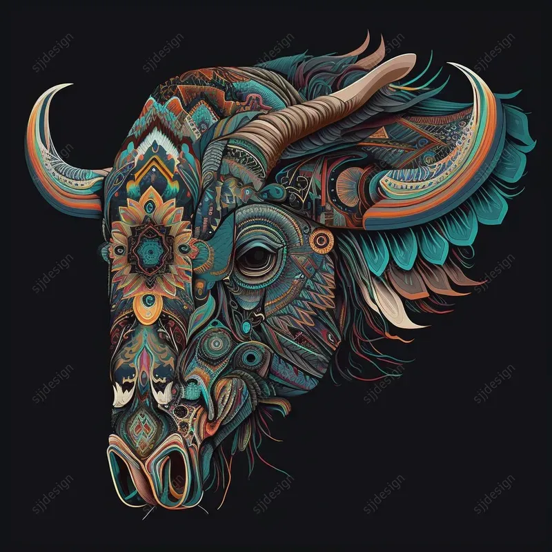 Modern Bohemian Maximalist Vector Art Midjourney Prompt | PromptBase