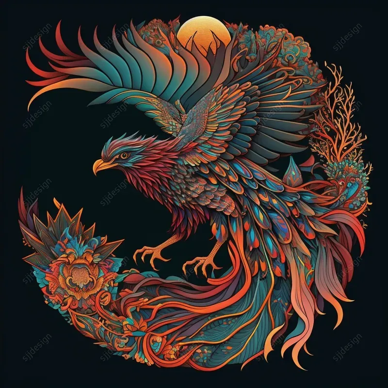 Modern Bohemian Maximalist Vector Art Midjourney Prompt | PromptBase