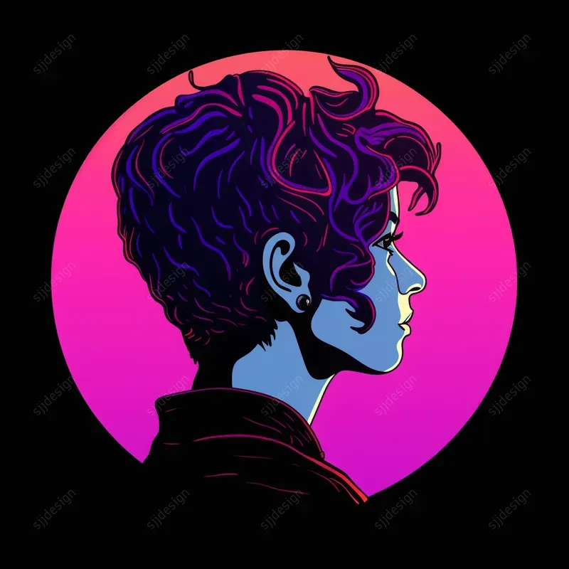 Circular Silhouette Avatar Vector Logos Midjourney Prompt | PromptBase
