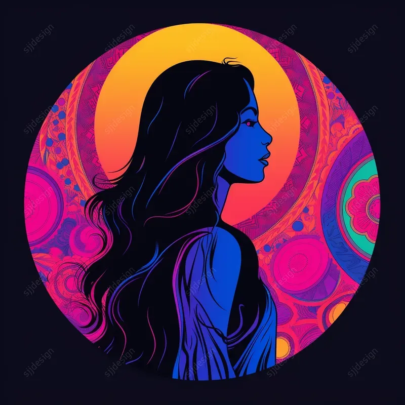 Circular Silhouette Avatar Vector Logos Midjourney Prompt | PromptBase