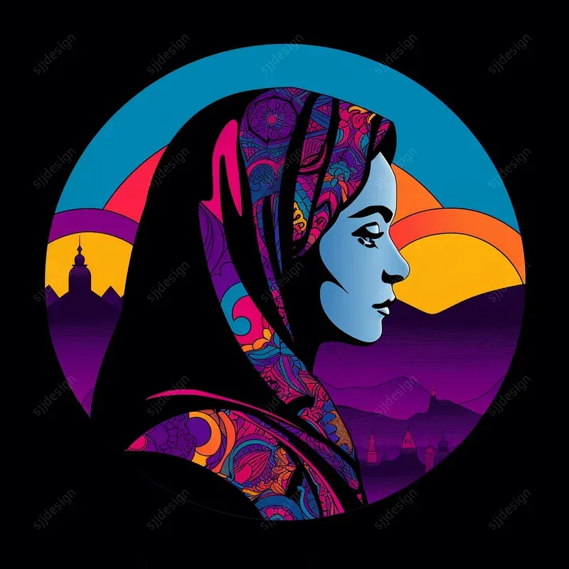 Circular Silhouette Avatar Vector Logos Midjourney Prompt | PromptBase