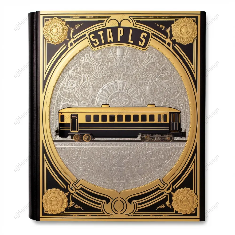 Foil Embossed Book Covers With Labels Midjourney Prompt | PromptBase